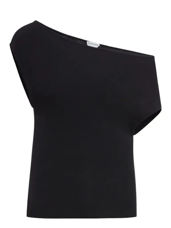 Bottega Veneta Viscose Fluid Knitted Top - Black