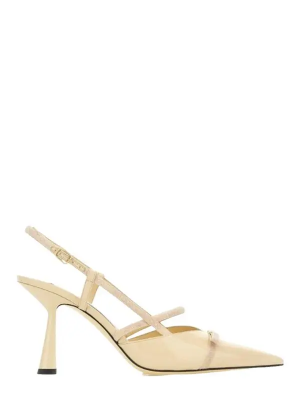 JIMMY CHOO Pointed High-heeled Slingback Sandals - Nude