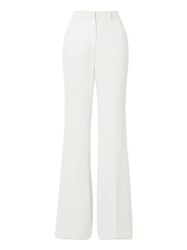 Elie Saab Crepe Wide-leg Pants - White