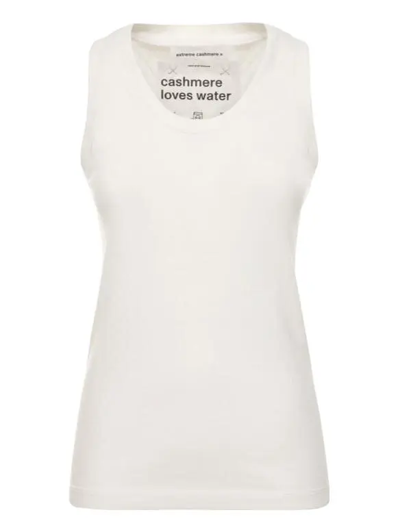 EXTREME CASHMERE X Cotton Cashmere Tank Top - White