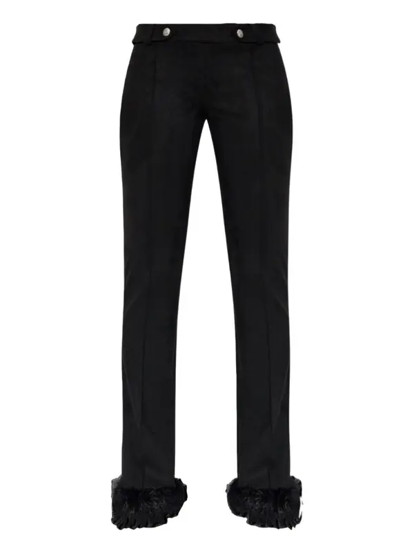 MISBHV Feather-trim Trousers - Black