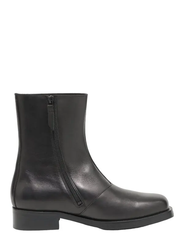 Our Legacy Square Toe Zip Up High Top Boots - Black