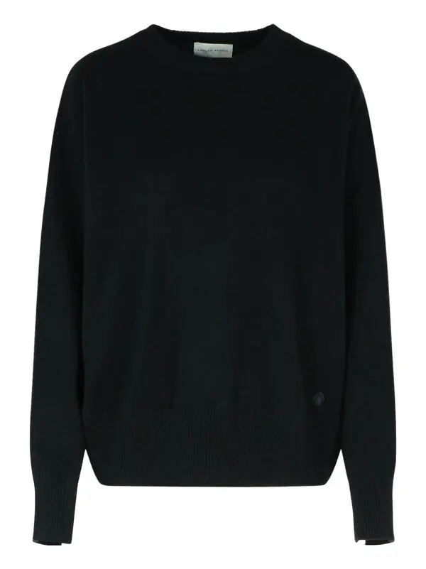 Loulou De Saison Anaa" Ribbed Knit Pullover - Black