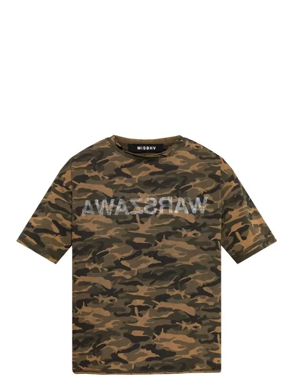 MISBHV Warszawa-print T-shirt - Brown