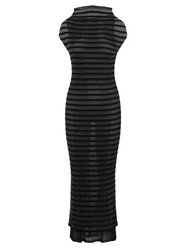 JEAN PAUL GAULTIER Striped Maxi Dress - Black