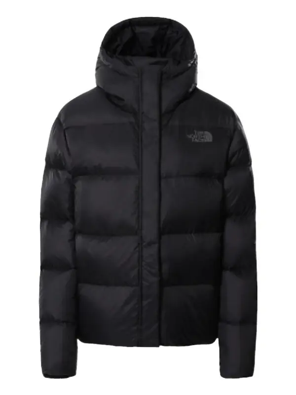 The North Face Logo Quilted Hooded Down Jacket - Black