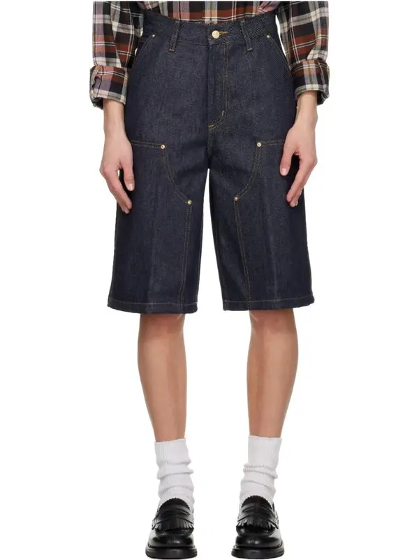 Carhartt Dark Wash Denim Shorts - Black