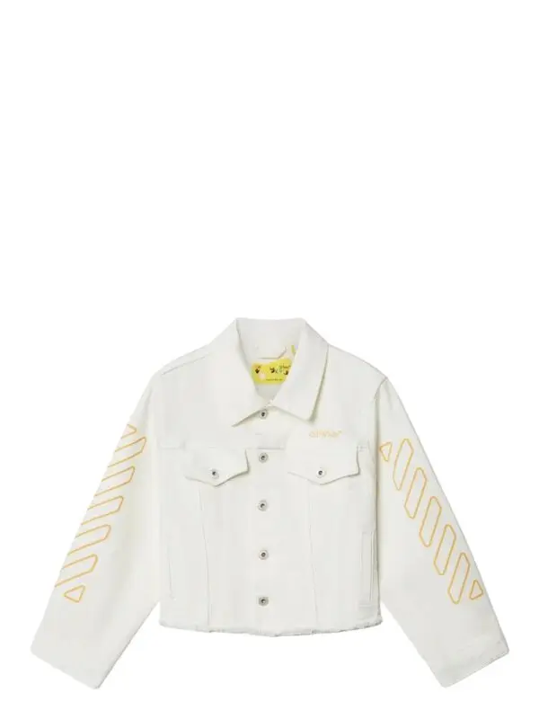 Off-White Bookish Diag Denim Jacket - White