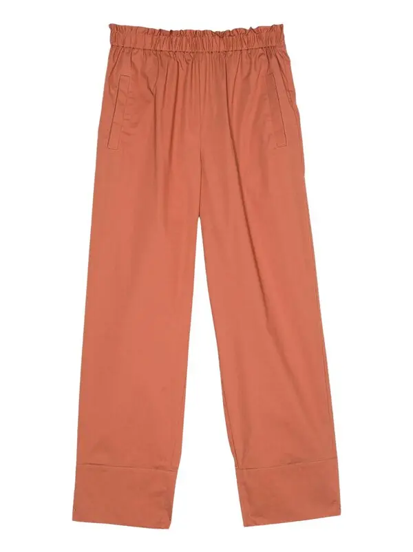 TWINSET Elasticated-waist Wide-leg Trousers - Red