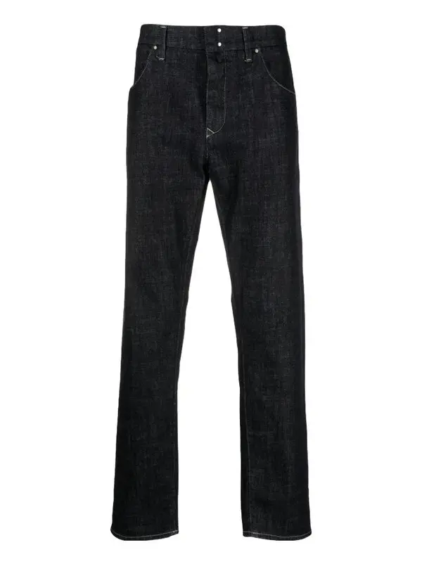 Incotex Logo Denim Trousers - Black
