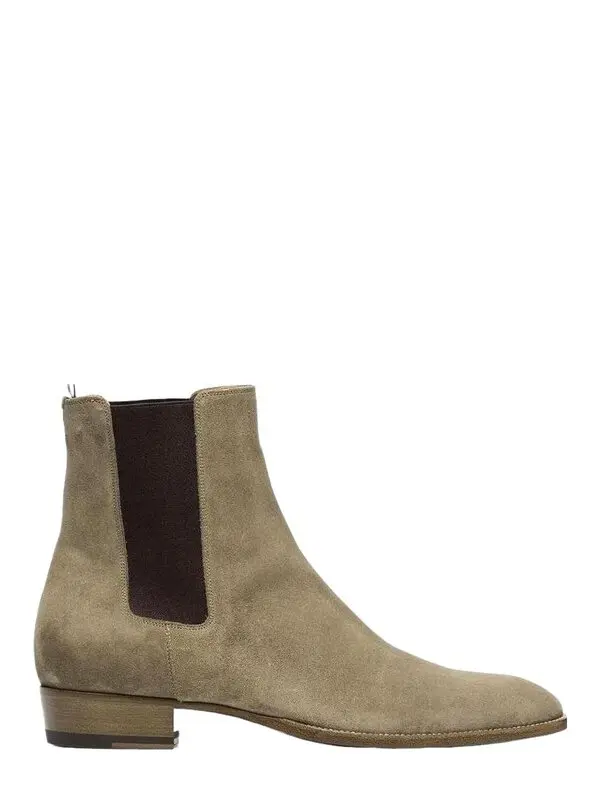 Saint Laurent Wyatt Chelsea Boots - Nude