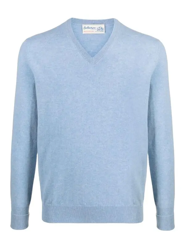 BALLANTYNE V-neck Pullover - Blue