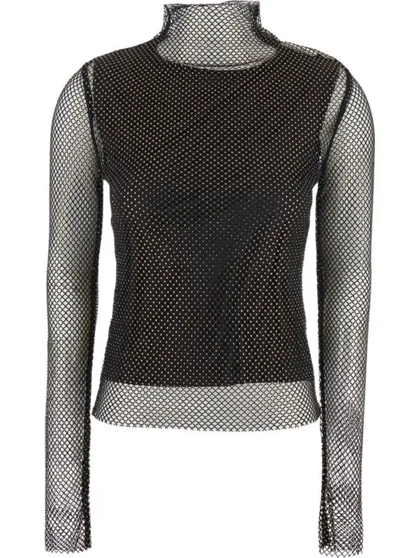 Sportmax Gerarda Embellished Long-sleeved Top - Black