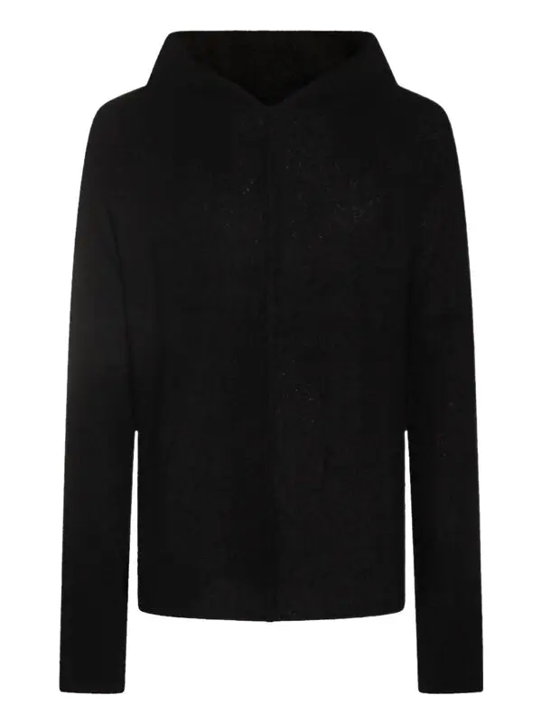 THOM KROM Long Sleeve Hooded Sweater - Black