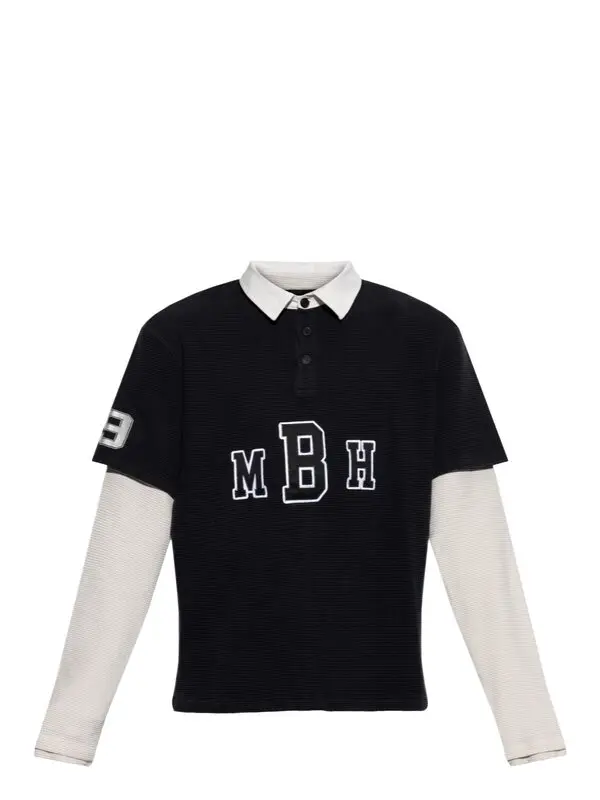 MISBHV Logo-embroidered Polo Shirt - Black