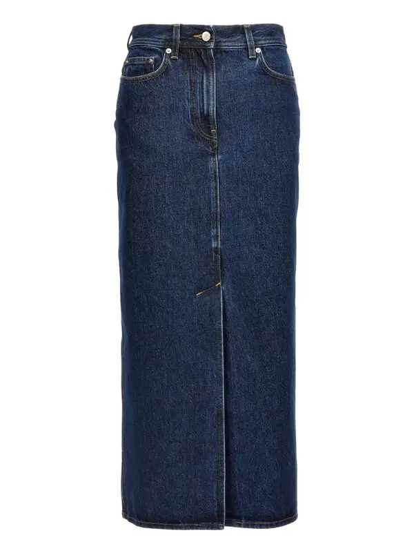 Loulou De Saison Denim Maxi Skirt - Blue