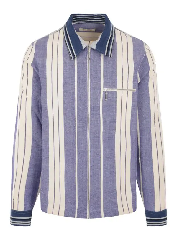 WALES BONNER Atlantic Striped Long Sleeve Jacket - Multicolor