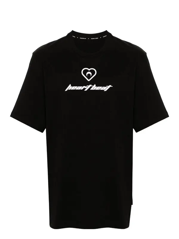 MARINE SERRE Short-sleeved T-shirt With Graphic Print - Black