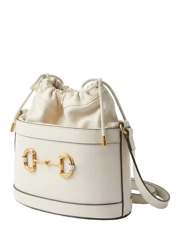 Gucci 1955 Horsebit Shoulder Bag - White
