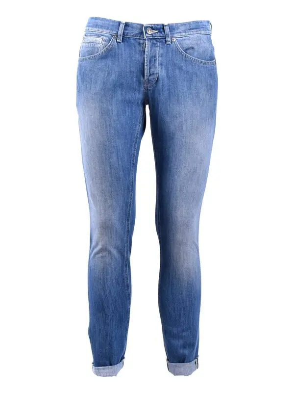 DONDUP Water Repellent Tapered Leg Jeans - Blue