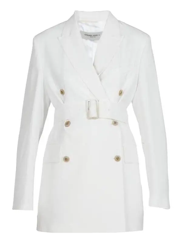 GOLDEN GOOSE Double-breasted Tailored Blazer - White