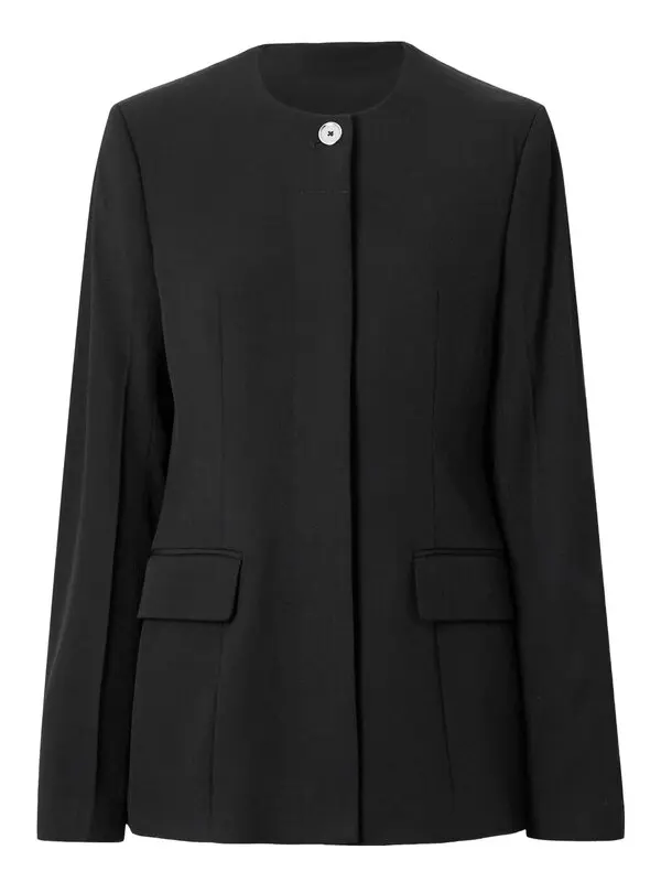 TOTEME Long Sleeved Crewneck Jacket - Black