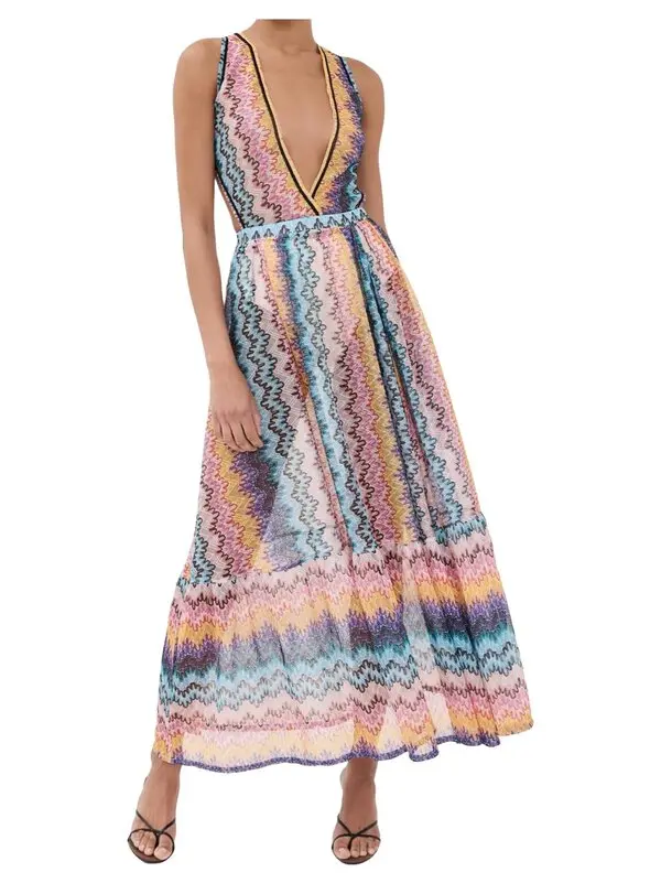 Missoni Zigzag Pattern Maxi Dress - Multicolor
