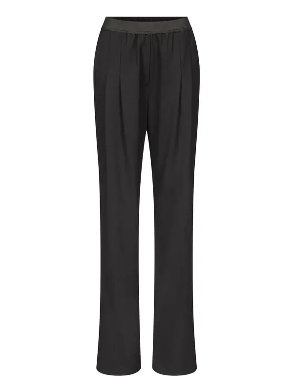 Loulou De Saison Pleated Grain De Poudre Virgin Wool Trousers - Black