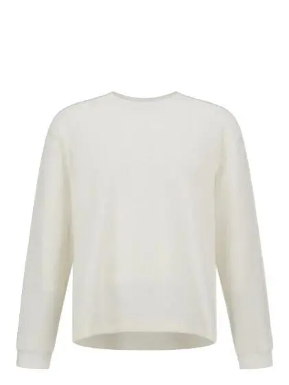Herno Waffle-texture Long-sleeve Sweater - White/silver