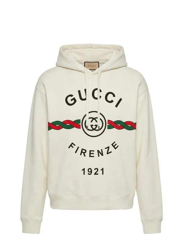 Gucci Firenze 1921 Printed Hoodie - Off White