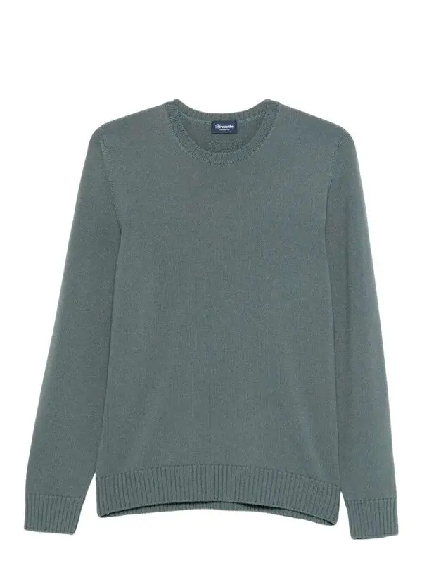 DRUMOHR Crew Neck Long Sleeve Sweater - Conifer