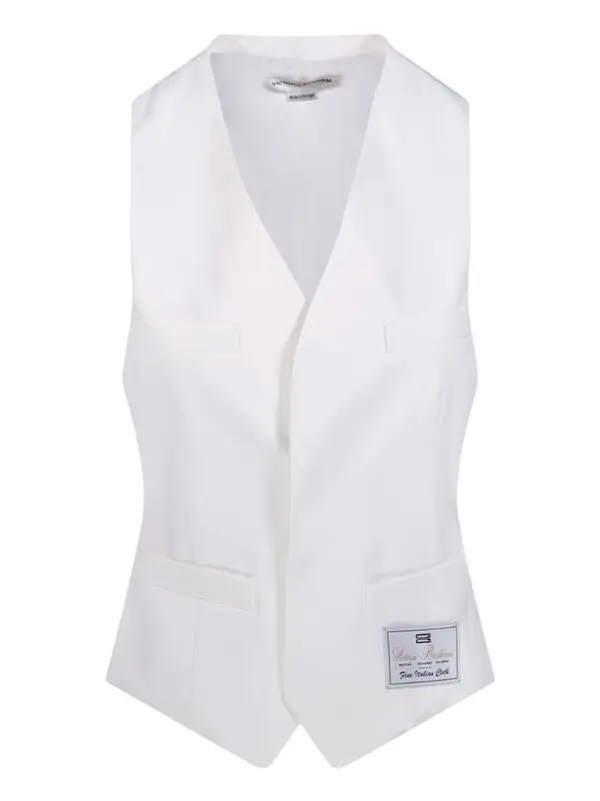 Victoria Beckham Tailored Vest Jacket - Ivory