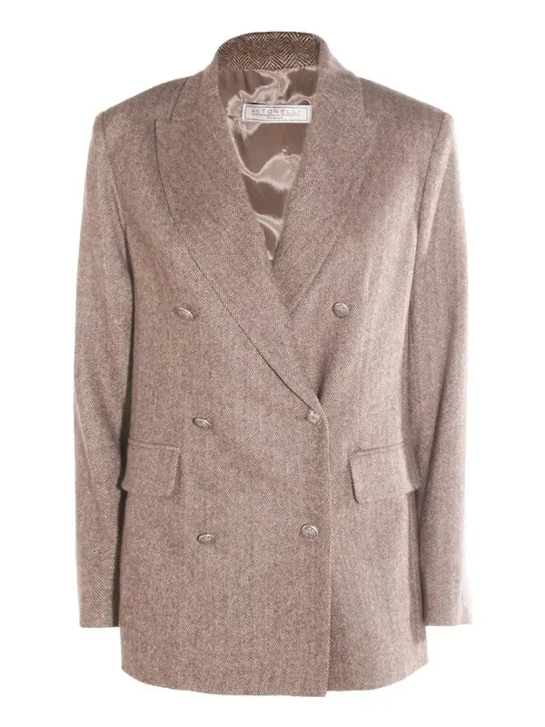 Antonelli Firenze Double-breasted Tailored Jacket - Gray