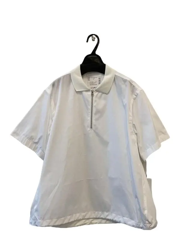 Sacai Drawstring Hem Polo Shirt - Gray