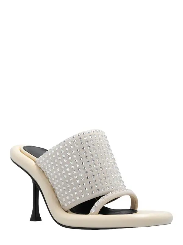 J.W.ANDERSON Jw Anderson Bumper Embellished Mules - Nude