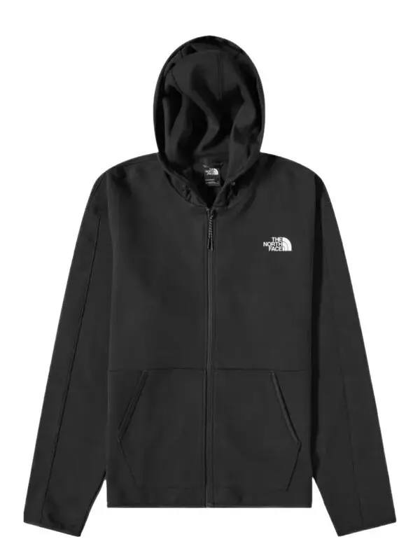 The North Face Logo Hooded Zip Jacket - Black