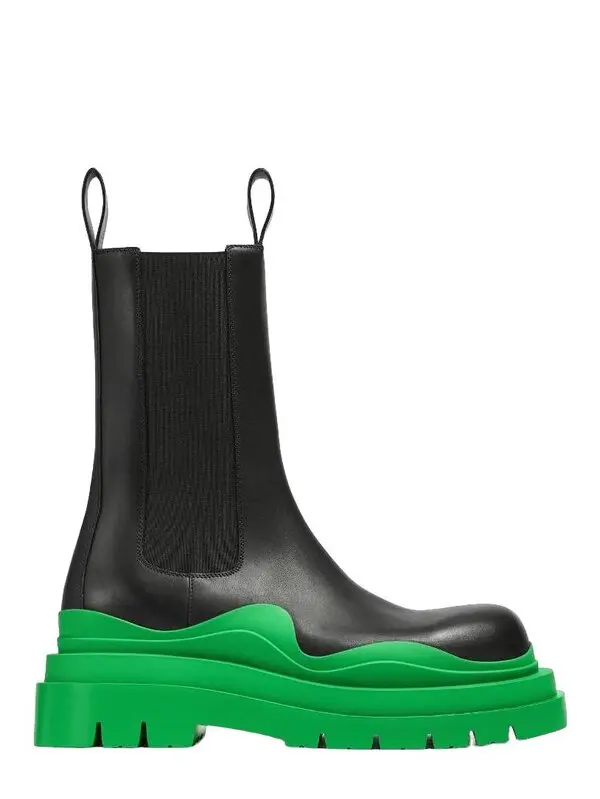 Bottega Veneta Tire Chelsea Boots - Black/grass