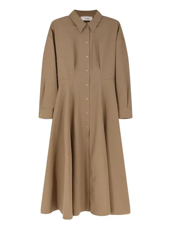 Celine Wool Dress - Brown