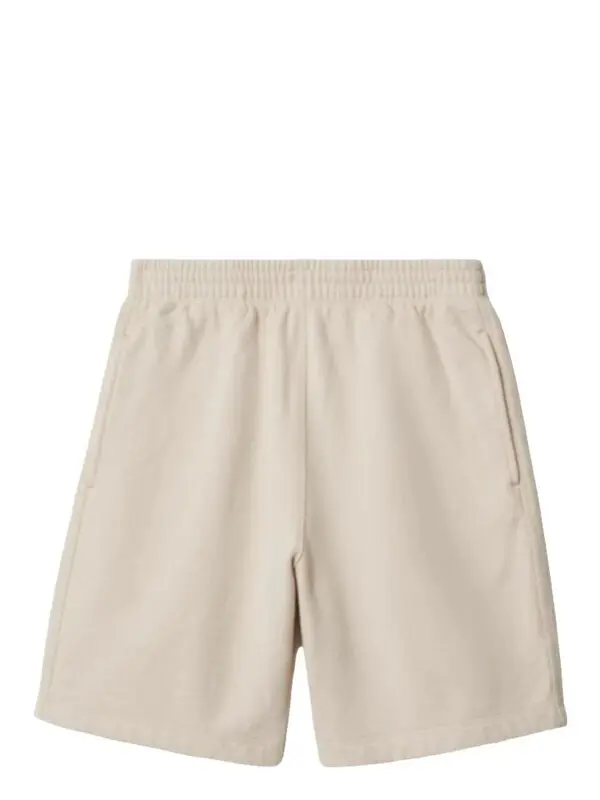Burberry Embroidered Cotton Track Shorts - Nude
