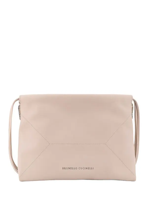 Brunello Cucinelli Drawstring Shoulder Bag - Beige