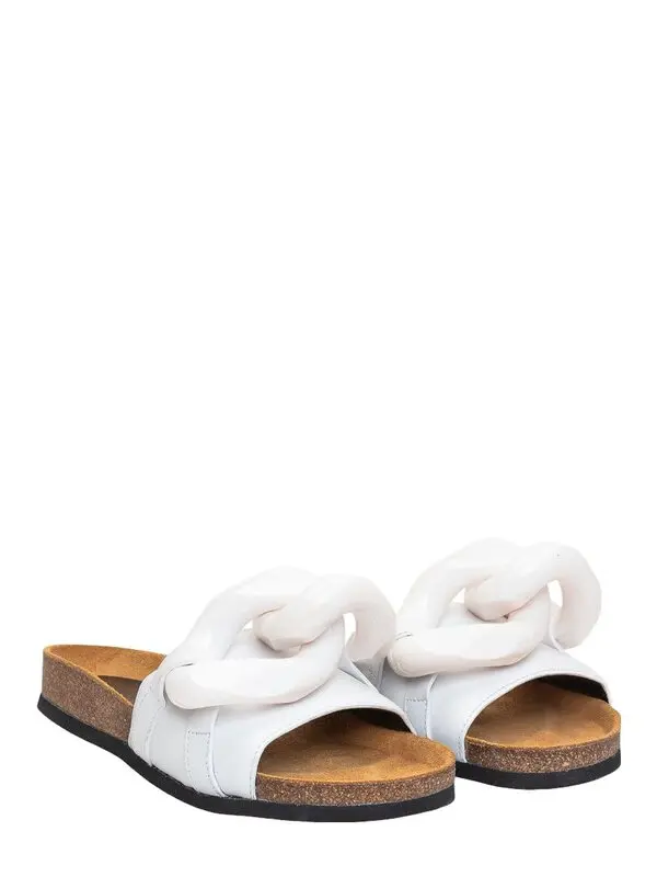 J.W.ANDERSON Chain Detail Slip-on Sandals - White
