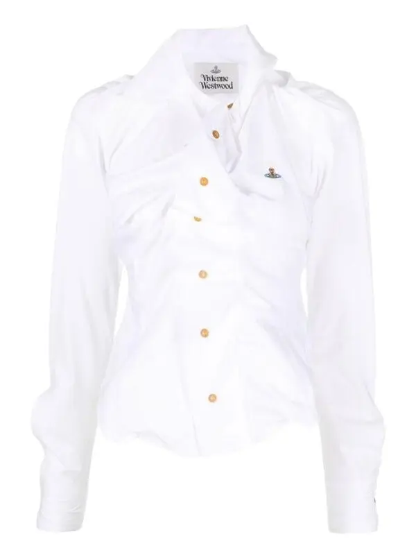VIVIENNE WESTWOOD Asymmetrical Ruffled Shirt - White