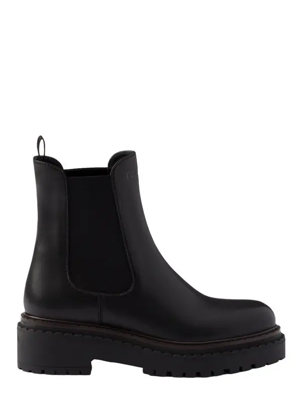 Prada Round-toe Chelsea Boots - Black