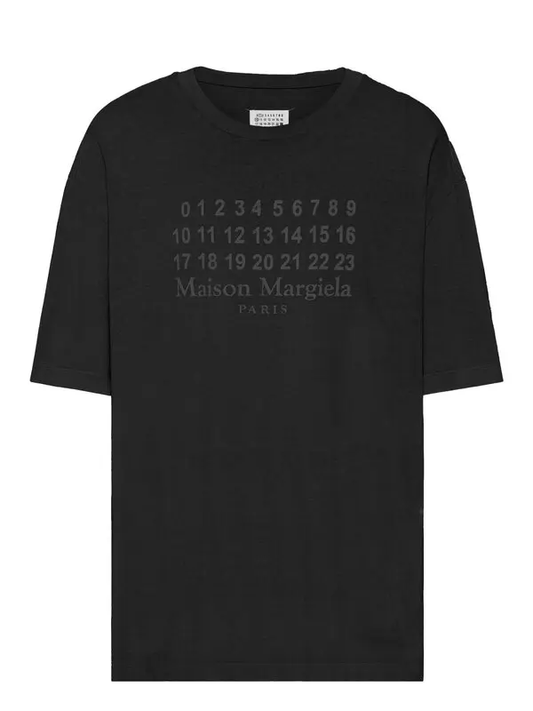 MAISON MARGIELA Numeric Cotton Jersey T-shirt - Black