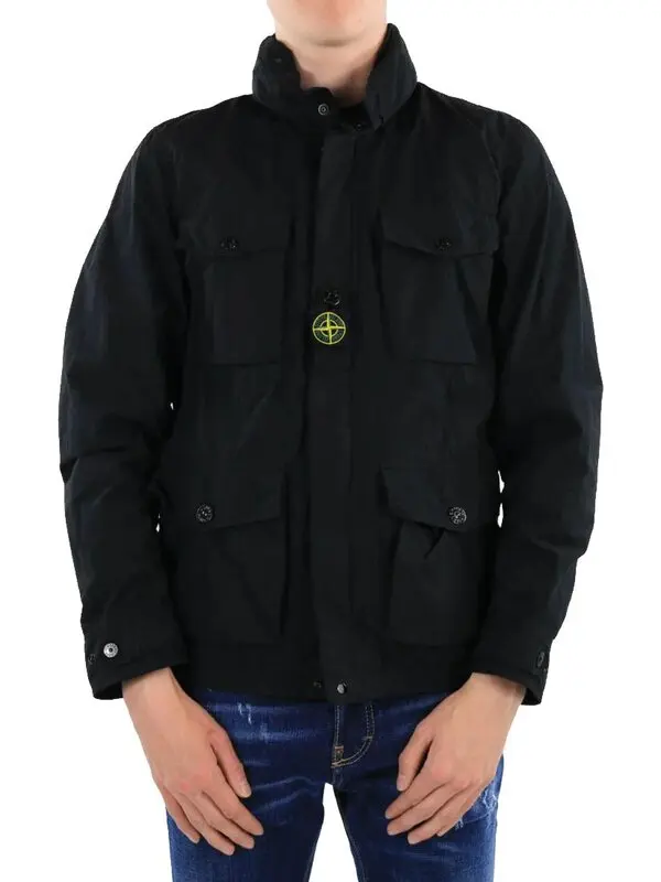 Stone Island Hooded Casual Jacket - Black
