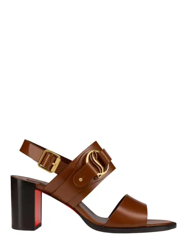 CHRISTIAN LOUBOUTIN Leather Heeled Sandals - Brown