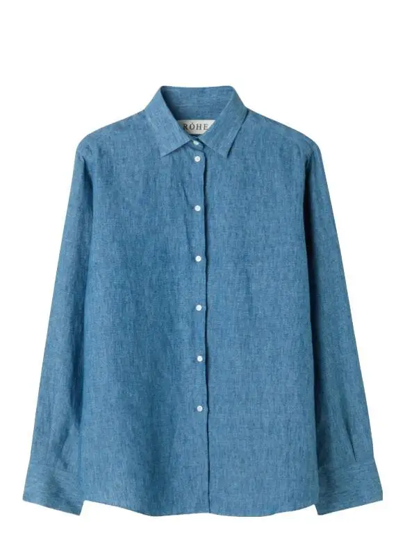 RÓHE Long Sleeve Buttoned Shirt - Blue