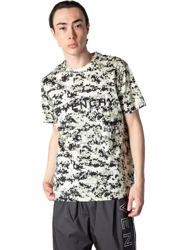 Givenchy Camouflage Printed Crewneck T-shirt - Multicolor