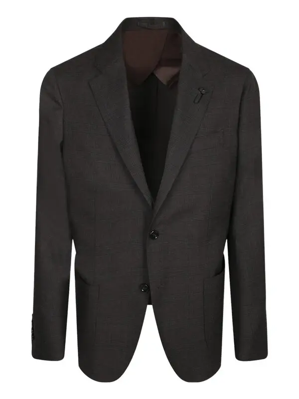 LARDINI Single-breasted Blazer - Black