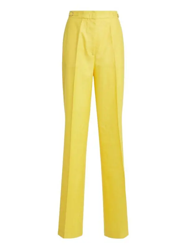 Gabriela Hearst Front Pleated Casual Pants - Yellow